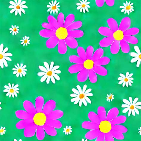 Happy Daisy Vector Pattern · Creative Fabrica