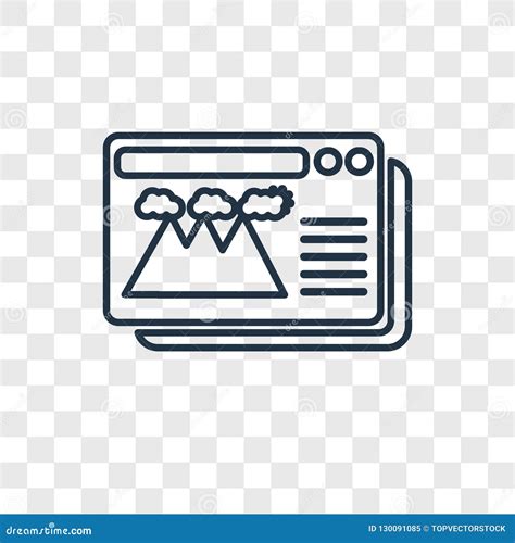 Picture Concept Vector Linear Icon Isolated On Transparent Background Picture Concept