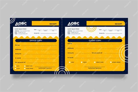 Free Vector Flat Design Receipt Book Template