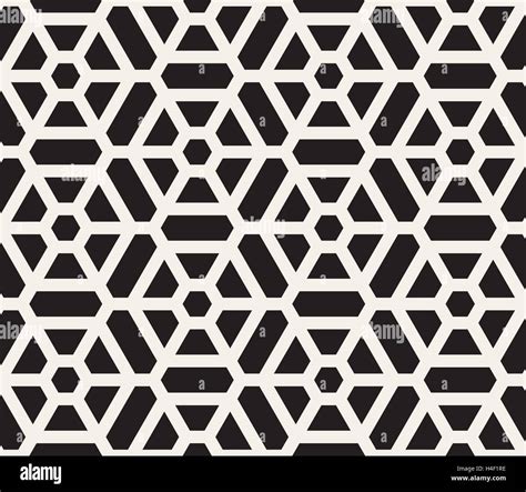 Vector Seamless Black And White Lines Grid Pattern Stock Vector Image And Art Alamy