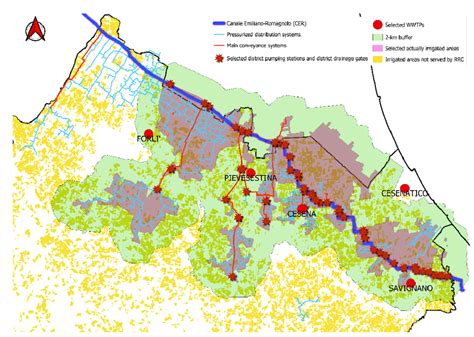 Buffer Analysis Results For The Selection Of New Irrigable Areas The Download Scientific