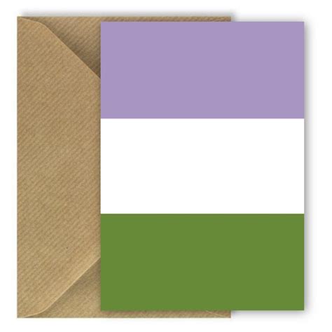 Genderqueer Pride Flag Greeting Card Rectangle The Pride Shop