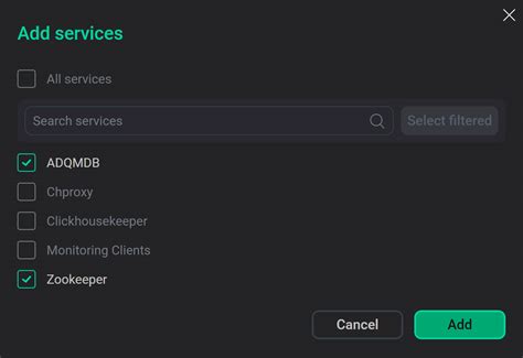 Add Services To An Adqm Cluster Via Adcm Offline Adqm Arenadata Docs