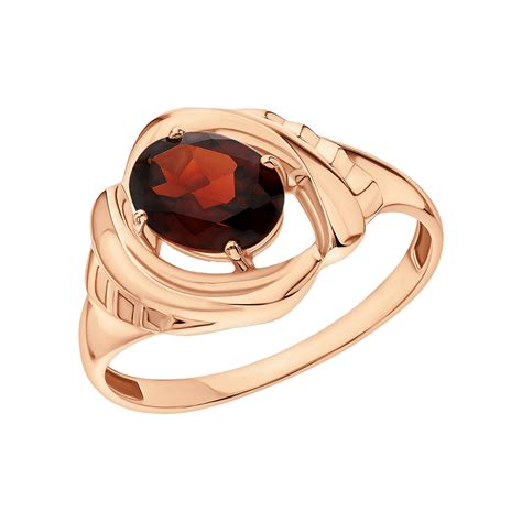 Золотое кольцо с гранатом Sergey Gribnyakov 73248900 Гр розовое золото 585 пробы гранат