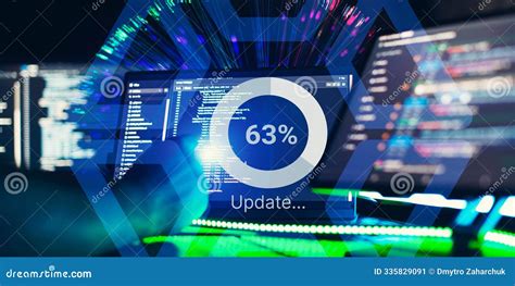 Cybersecurity Concept Programmer Updates Software System Upgrade Stock Image Image Of
