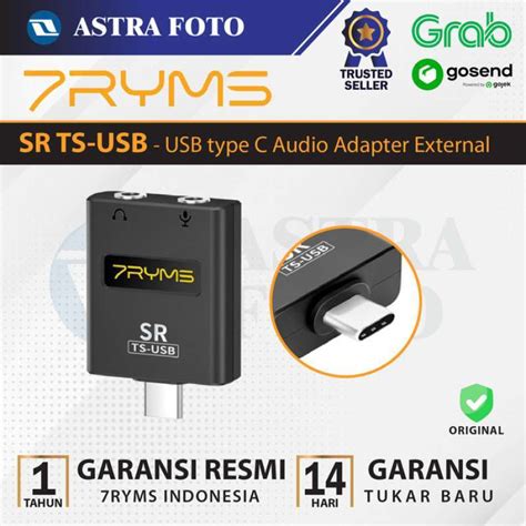 jual 7ryms sr ts usb usb type c audio adapter external sound card di