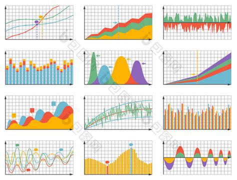 详细的商业图形和图表的集合矢量图图片 包图网企业站
