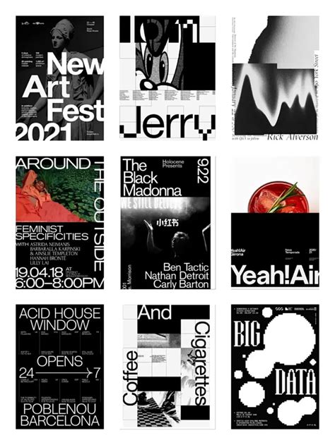 第期｜海报板式设计分享｜网格 构图 分栏 花瓣网