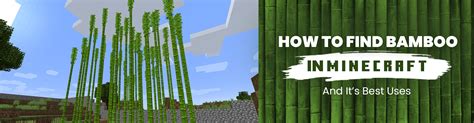 How To Find Bamboo In Minecraft And Its Uses