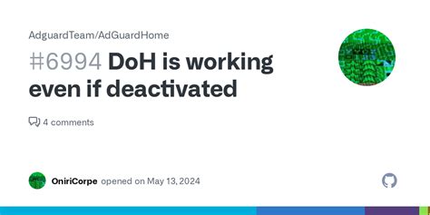 Doh Is Working Even If Deactivated · Issue 6994 · Adguardteam