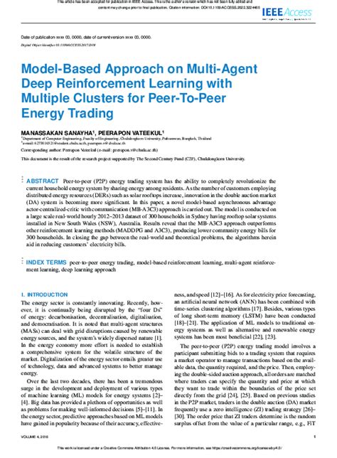 Pdf Model Based Approach On Multi Agent Deep Reinforcement Learning With Multiple Clusters For