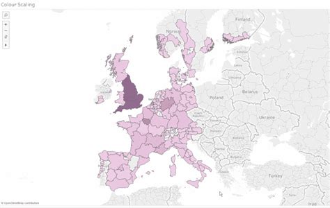 How To Colour Scale A Map Using Set Actions The Data Babe
