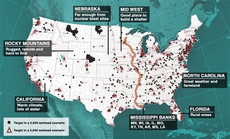 Map Reveals Best Places To Live In The Us If Nuclear War Breaks Out Us News Metro News