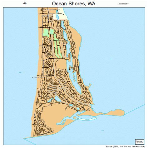 Ocean Shores Washington Street Map 5350570