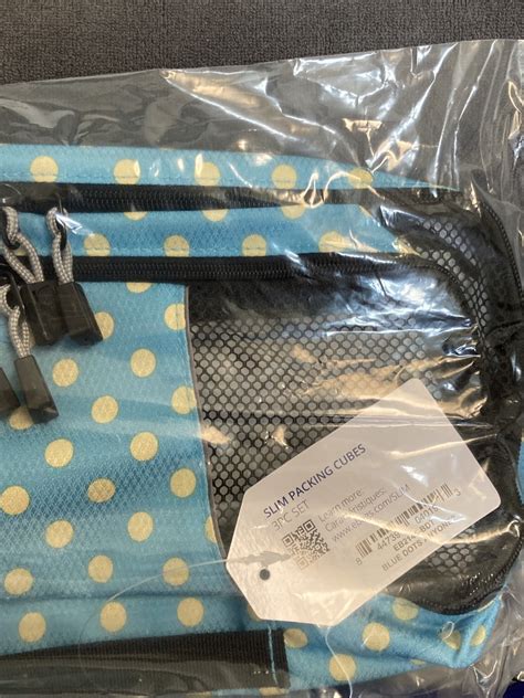 Ebags Slim Packing Cubes Set3 Blue Dots Ltd Ed Travel Organization Aids