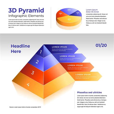 D Pyramid Infographic Elements Vector Art At Vecteezy
