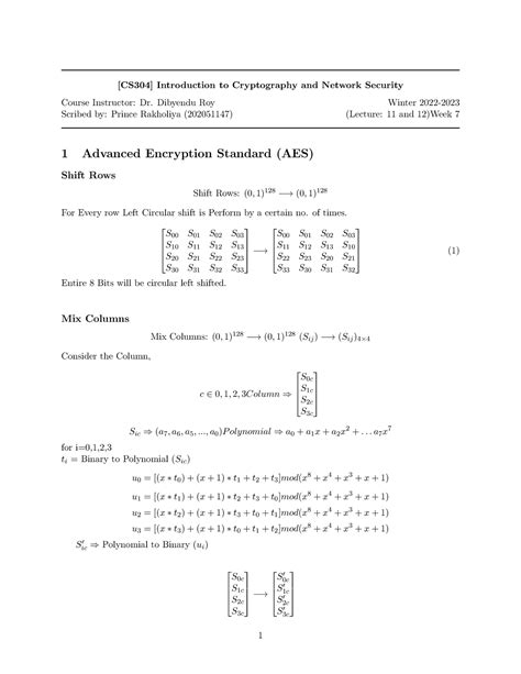 202051147 cs304 week7 lecture notes for cryptography [cs304