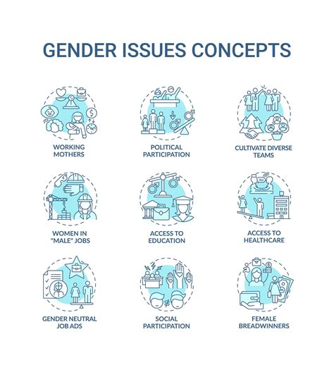 Gender Issues Concept Icons Set 1938720 Vector Art At Vecteezy