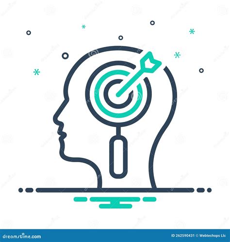 Mix Icon For Oriented Logical And Sensible Stock Vector Illustration