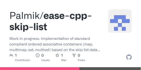 Github Palmikease Cpp Skip List Work In Progress Implementation Of