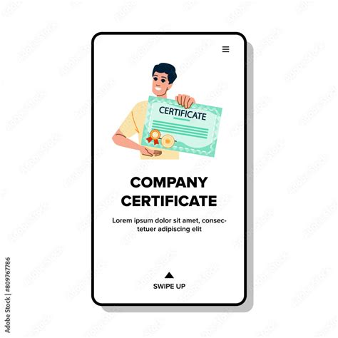 Accreditation Company Certificate Vector Certification Approval Verification Authentication