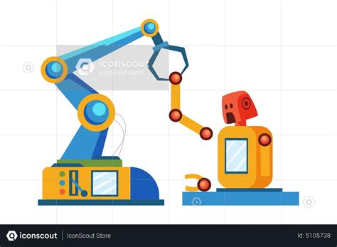 Robot Assembly Illustration Free Download Science And Technology
