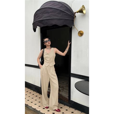 ชุดเซ็ตกั๊กคู่กับกางเกงขายาว Classic Vest Set Shopee Thailand