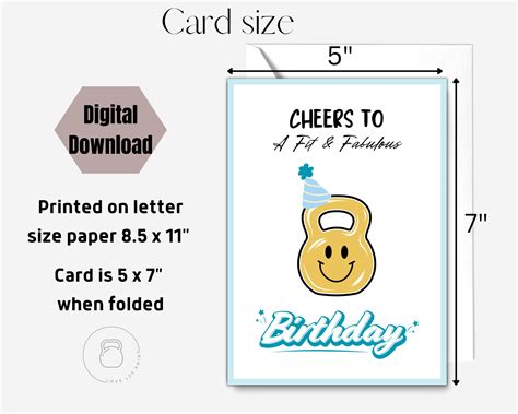 Gym Birthday Card Gym Ts Gym Card For Him Her Birthday Etsy