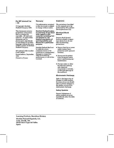 HP DESIGNJET 200 220 PLOTTER SM Service Manual Download Schematics Eeprom Repair Info For