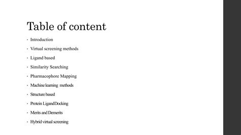 Virtual Screening Techniques Pptx