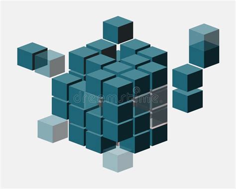 Abstract Cubes Stock Illustration Illustration Of Symbol