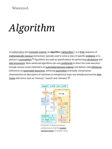 Algorithm Wikipedia Download Free Pdf Algorithms Dynamic