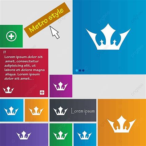 modern interface website buttons with cursor pointer featuring crown icon signvector