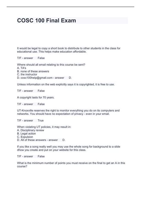 Cosc 100 Final Exam Questions With Complete Answers 2024 Cosc Stuvia Us
