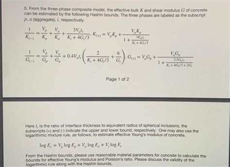 solved 5 from the three phase composite model the