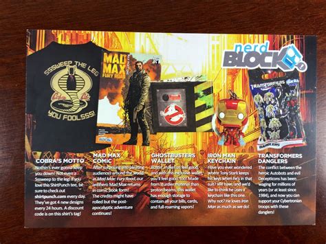 Nerd Block July 2015 Review Coupon Code Hello Subscription