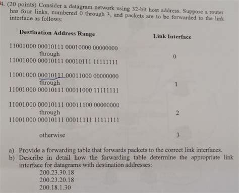 solved consider a datagram network using 32 bit host