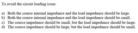 Solved To Avoid The Circuit Loading Issue A Both The
