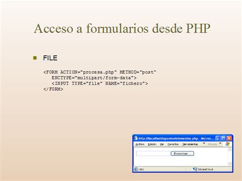 Formularios PHP página