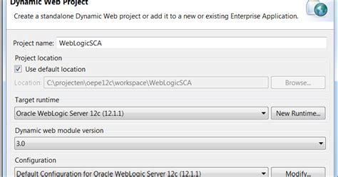 Java Oracle Soa Blog Weblogic Sca With Weblogic 12c And Oepe 121