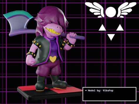 🗺️ Susie Deltarune Dark World ・arquivo Stl Grátis Para ・cults
