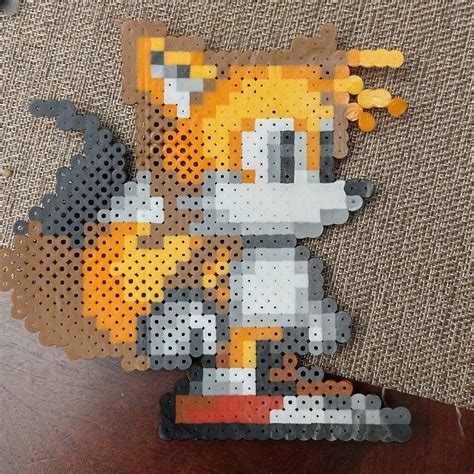 Miles Tails Prower Sonic 3 And Knuckles Sprite Perler Bead Pixel Art