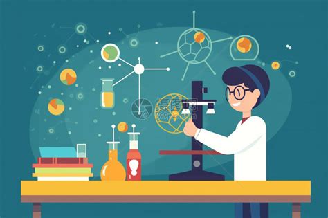 实验人员在做实验平面插图插画图片下载 正版图片600295479 摄图网