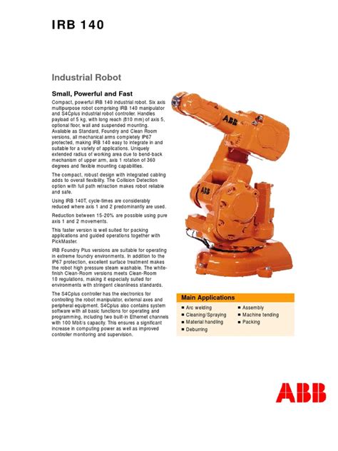 industrial robot small powerful and fast pdf robot robotics