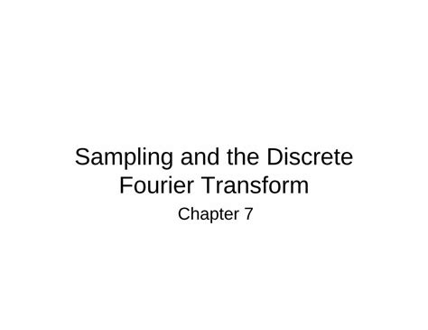 Pdf Sampling And The Discrete Fourier Transform And Dft 1pdf