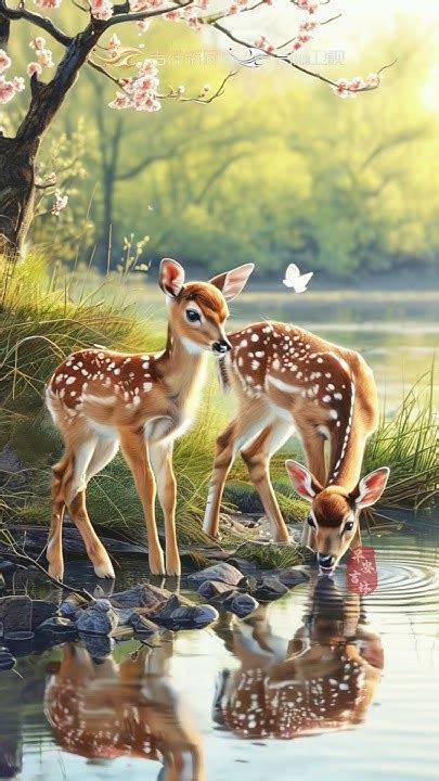 鹿鸣春晓，鹿“禄”富足。见者好运，一“鹿”向“吉” Youtube