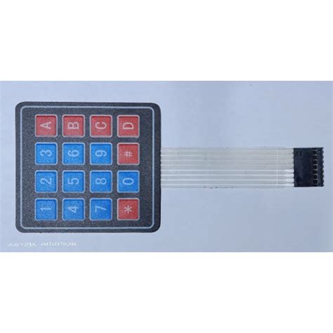 Jual Keypad 4x4matrix Array 16 Key Membrane Membran Switch Keypad