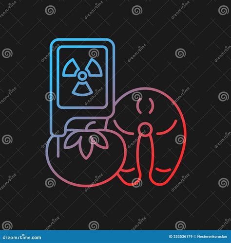 Radiation In Food Testing Gradient Vector Icon For Dark Theme Stock Vector Illustration Of