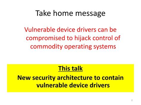 Ppt Protecting Commodity Operating System Kernels From Vulnerable