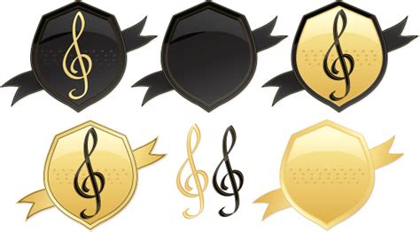 뮤지컬 고음 음자리표 실즈 디자인 요소를광택 골드 블랙 1위에 대한 스톡 벡터 아트 및 기타 이미지 1위 2 위 상 종류 3위 Istock